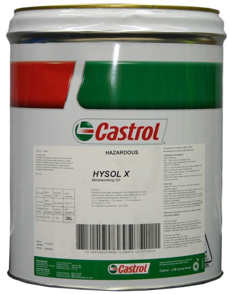 Castrol Hysol X – Dynamic Fluid Systems International Ltd