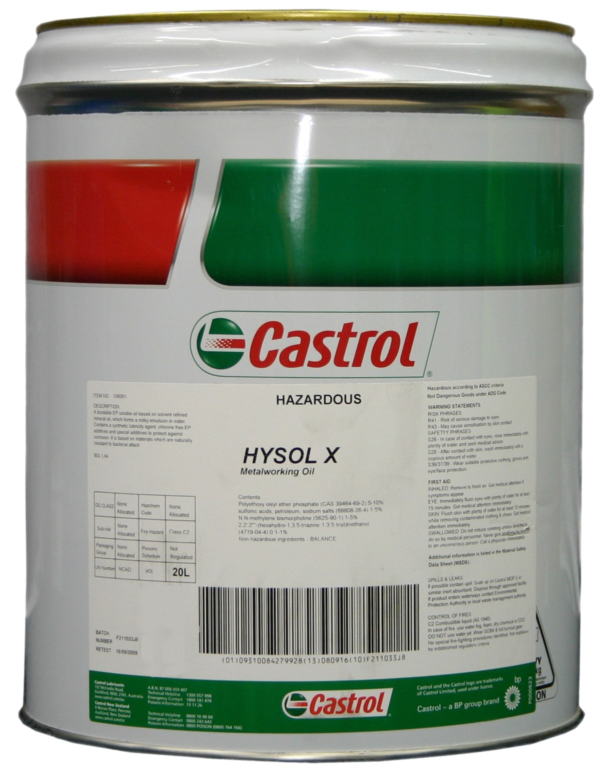 Castrol Hysol X – Dynamic Fluid Systems International Ltd